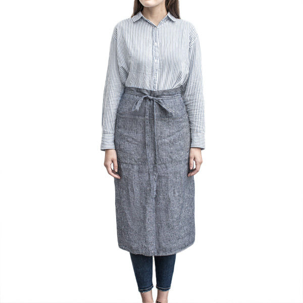 Long Linen Wrap Apron - Unik og Naturlig